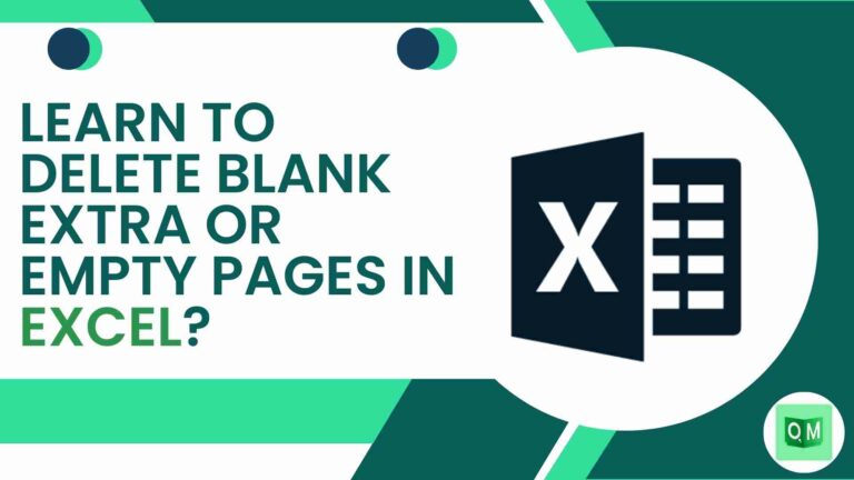 Learn To Delete Blank Extra Or Empty Pages In Excel?