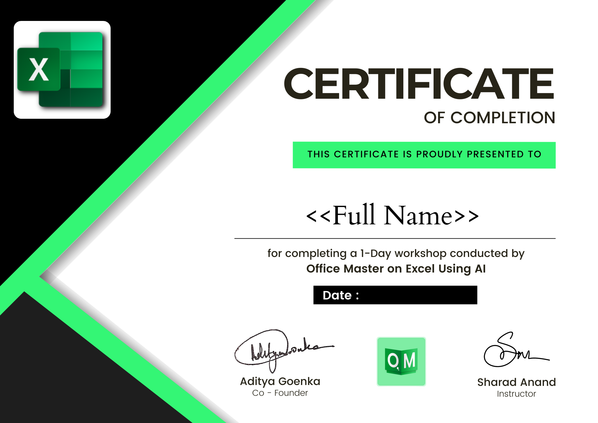 Advance Data Analytics Using MS Excel - Office Master