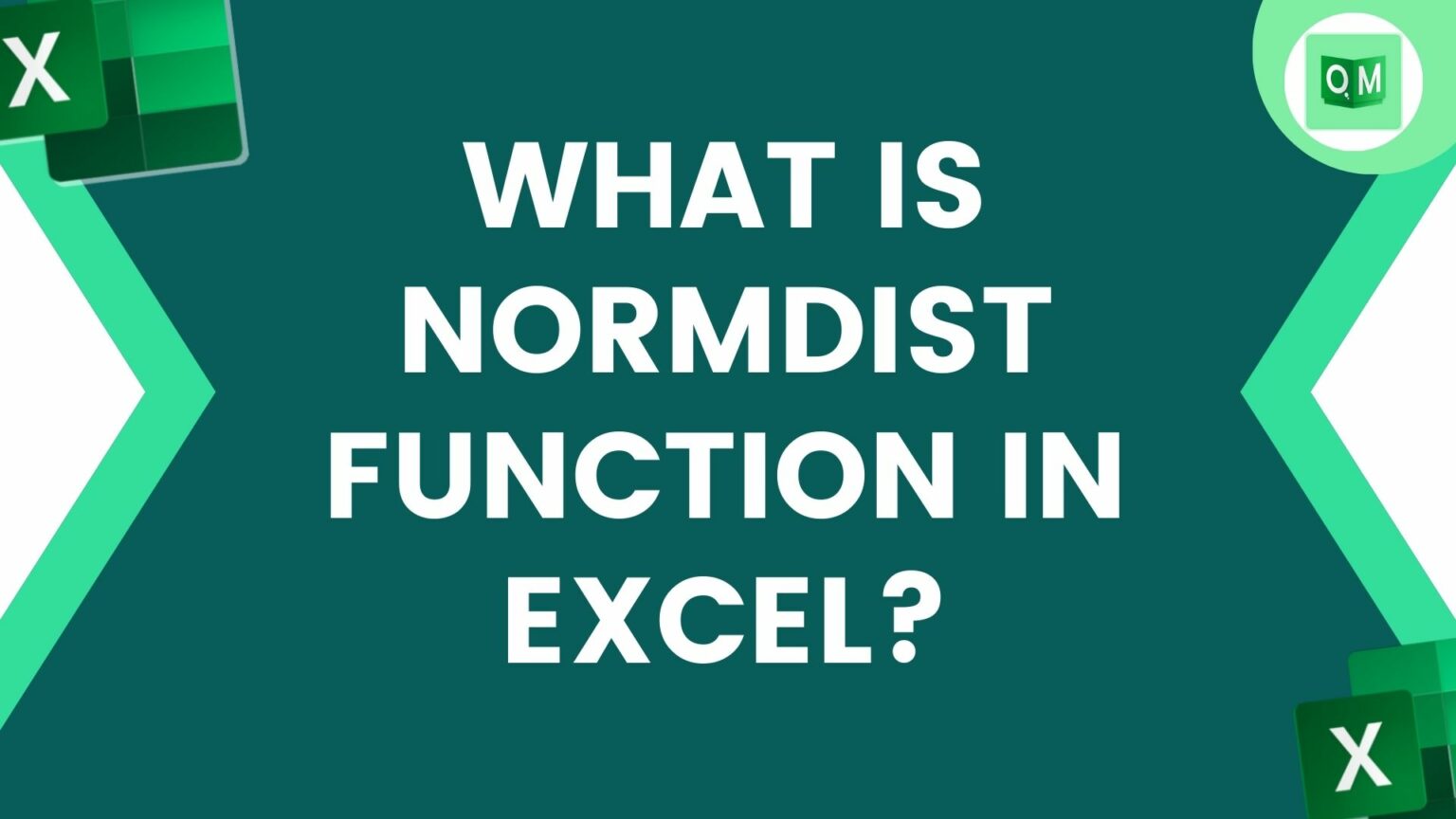 What Is Normdist Function In Excel?