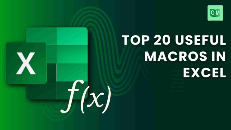 Top 20 Useful Macros In Excel