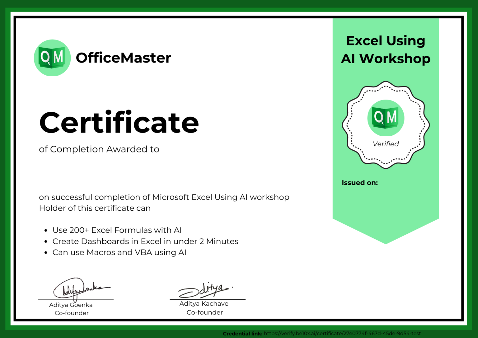 Advance Data Analytics Using MS Excel - Office Master
